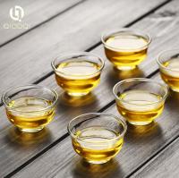 China Free Sample Special round small glass tea cup 35ml tea glasses for sale