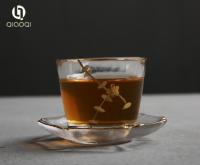 China Factory Direct Sale transparent small glass tea cup with saucer at competitive price for sale