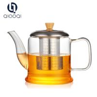 China Transparent Custom Design LFGB  food grade glass teapot for sale