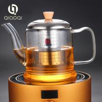 China Transparent Custom Design LFGB  food grade glass teapot for sale