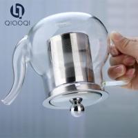 China Professional manufacturer Most Popular glass tea pot with color for sale