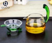China New Wholesale Logo Printed 400ml glass justice tea cup for sale