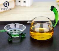 China New Wholesale Logo Printed 400ml glass justice tea cup for sale