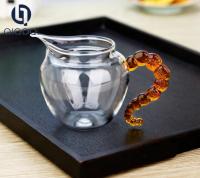 China Clear Glass Cheap Price 400ml glass justice cup with customized LOGO printing for sale