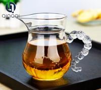 China Clear Glass Cheap Price 400ml glass justice cup with customized LOGO printing for sale