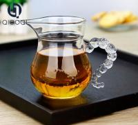 China Clear Glass Cheap Price 400ml glass justice cup with customized LOGO printing for sale