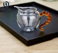 China Clear Glass Cheap Price 400ml glass justice cup with customized LOGO printing for sale