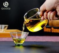 China Customized New glass justice cup with wooden handle for sale