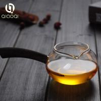 China Wholesale Most Popular factory glass justice cup 220ml with long wooden handle for sale
