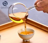 China Excellent Quality Clear borosilicate glass justice cup tea cup 150ml with handle for sale