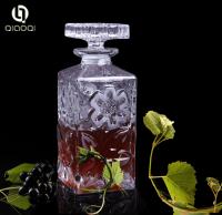 China Factory in hebei China Heat Resistant square glass wine decanter set for sale