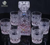 China Factory in hebei China Heat Resistant square glass wine decanter set for sale