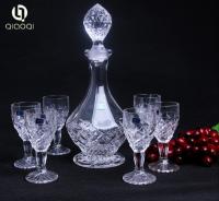 China Custom Clear wine decanter with wine glass set at cheap Price for sale