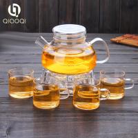 China Creative gifts heat resistant transparent glass tea sets handmade 600ml for sale