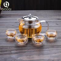 China Trendy Style Competitive teapot set warmer glass custom LOGO for sale