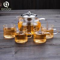 China Trendy Style Competitive teapot set warmer glass custom LOGO for sale
