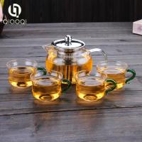 China Trendy Style Competitive teapot set warmer glass custom LOGO for sale