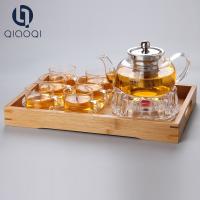 China Borosilicate Glass 2017 Beautiful glass tea pot set 600ml for sale
