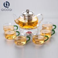 China Borosilicate Glass 2017 Beautiful glass tea pot set 600ml for sale