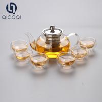 China Borosilicate Glass 2017 Beautiful glass tea pot set 600ml for sale