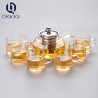 China Borosilicate Glass 2017 Beautiful glass tea pot set 600ml for sale