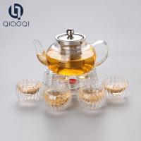 China Borosilicate Glass 2017 Beautiful glass tea pot set 600ml for sale