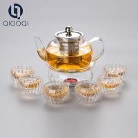 China Borosilicate Glass 2017 Beautiful glass tea pot set 600ml for sale