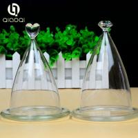China Borosilicate Glass Heat Resistant Borosilicate transparent glass dome with glass base for sale