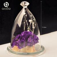 China Borosilicate Glass Heat Resistant Borosilicate transparent glass dome with glass base for sale