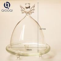 China Custom New Arrival glass dome with glass base for sale