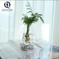China handblown clear glass vase for flower for sale