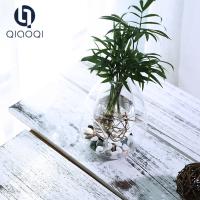 China handblown clear glass vase for flower for sale