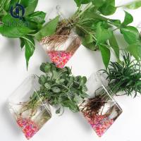 China Wholesale Home and Office Decoration on the Wall Hanging Clear Glass Vase for sale