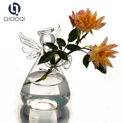 China Transparent OEM Logo Printing different glass vase for flowers for sale