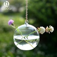 China 2018 New Fashional Decorative hanging glass vases for flowers for sale