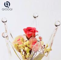 China Trade Assurance Clear flower small glass vase for sale