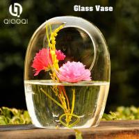 China Useful 2018 Beautiful flower clear tall glass vase for sale