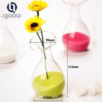 China OEM Latest Style handblown flower shaped glass vase for sale