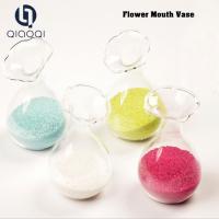 China OEM Latest Style handblown flower shaped glass vase for sale