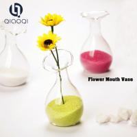 China OEM Latest Style handblown flower shaped glass vase for sale