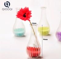 China Promotional gifts Clear round glass flower cylinder glass vase for sale