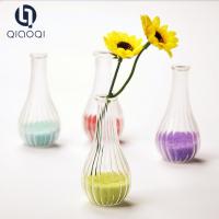 China Promotional gifts Clear round glass flower cylinder glass vase for sale
