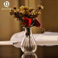 China Hyacinth stripe glass vase household decorations for sale