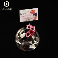 China Card holder glass vase micro landscape round glass bottle for sale