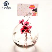 China Card holder glass vase micro landscape round glass bottle for sale