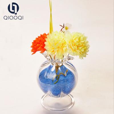 China wholesale handmade flower glass vases at bottom price for sale