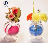 China wholesale handmade flower glass vases at bottom price for sale