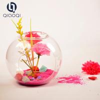 China Creative European round hanging transparent glass vase direct factory price for sale