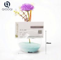 China Creative round business card holder transparent glass vase at cheap price for sale