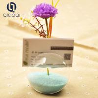 China Creative round business card holder transparent glass vase at cheap price for sale
